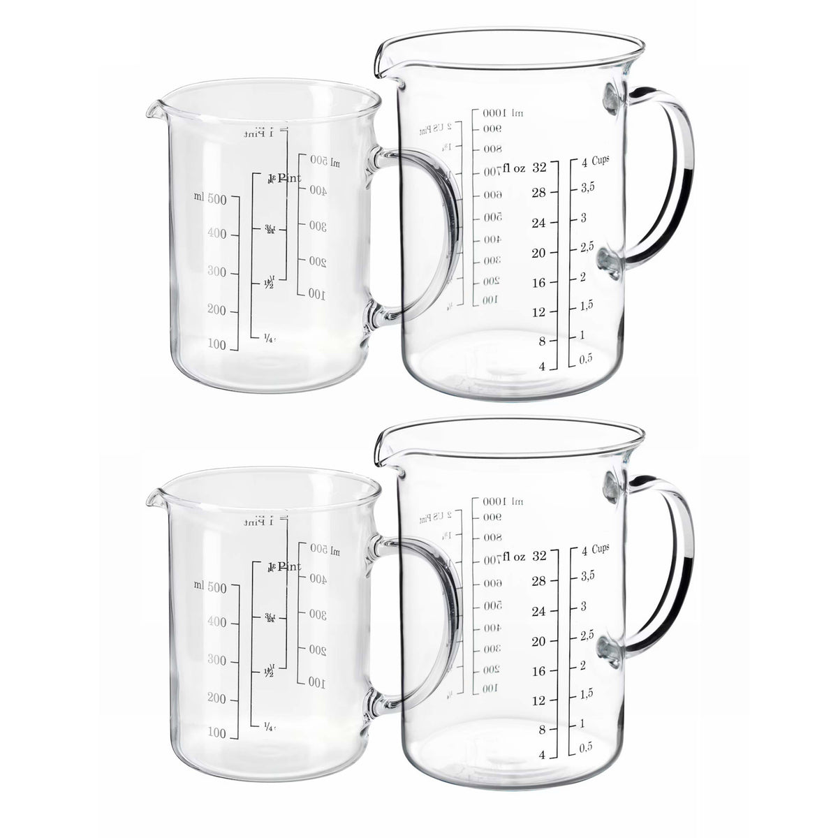 Glass Beaker Set (4 beakers) – Joseph's Kitchen